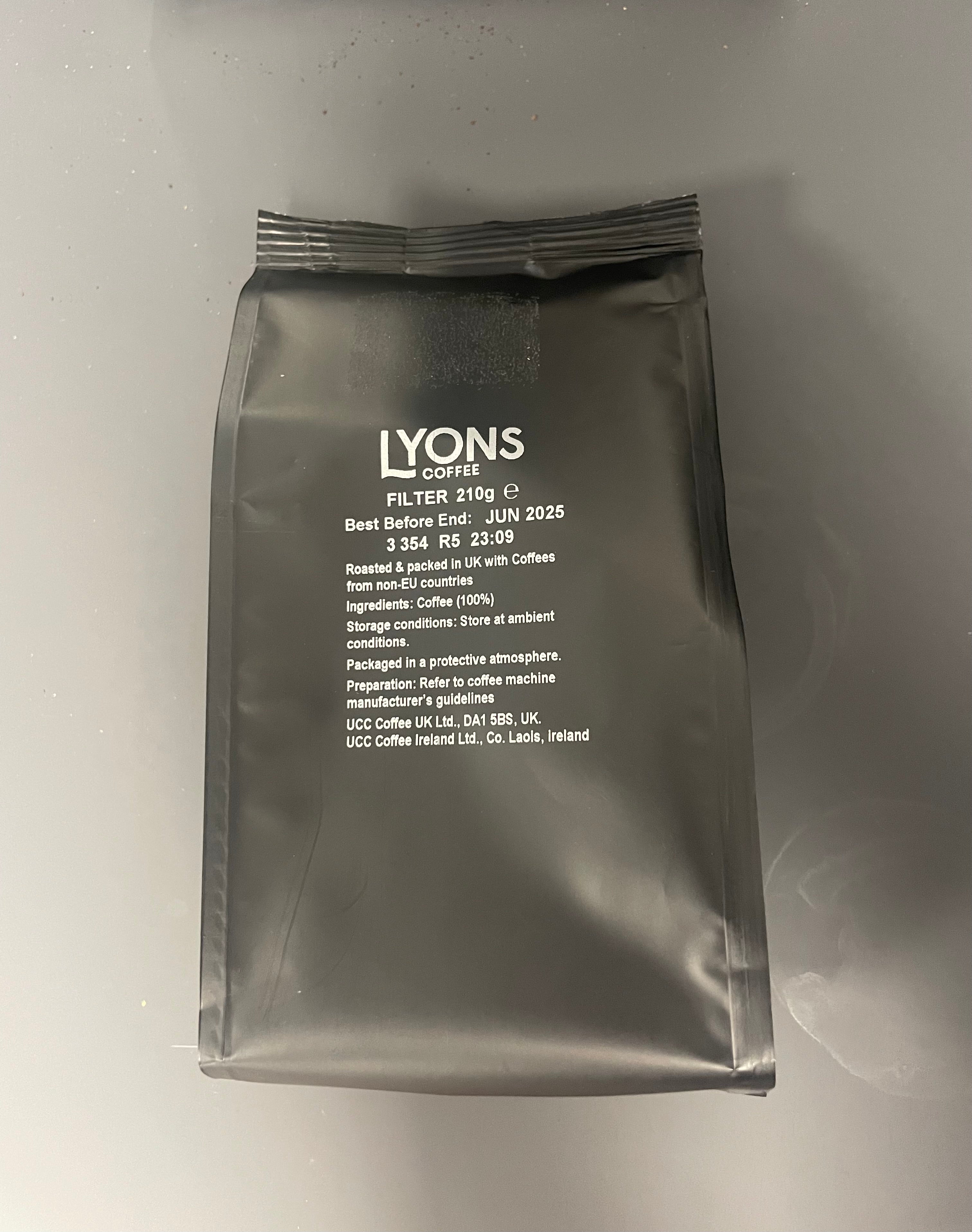 Lyons Filter Coffee 40 x 210g | UCC Coffee Direct
