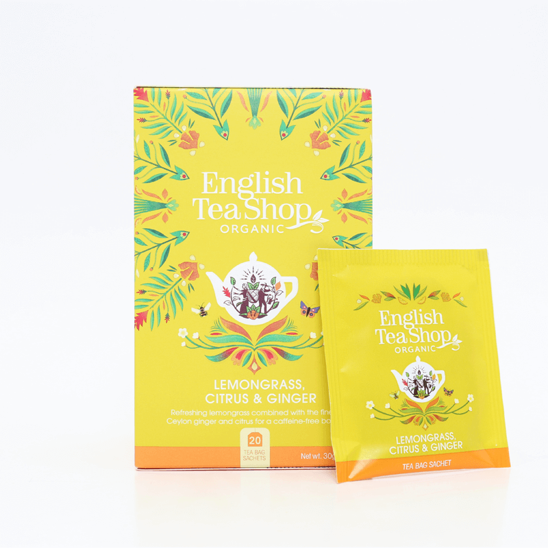 English Tea Lemongrass Citrus & Ginger Organic Sachets | UCC Coffee Direct