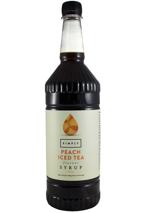 Simply Peach Iced Tea Syrup Bottle | UCC Coffee Direct